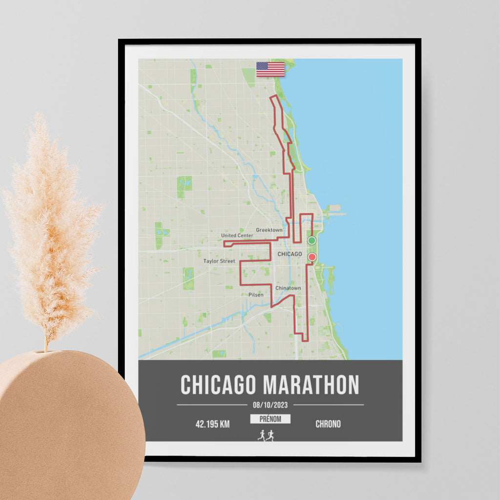 Customizable Chicago Marathon poster