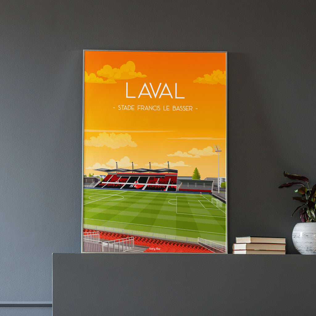 Affiche stade Laval football - Stade Francis Le Basser