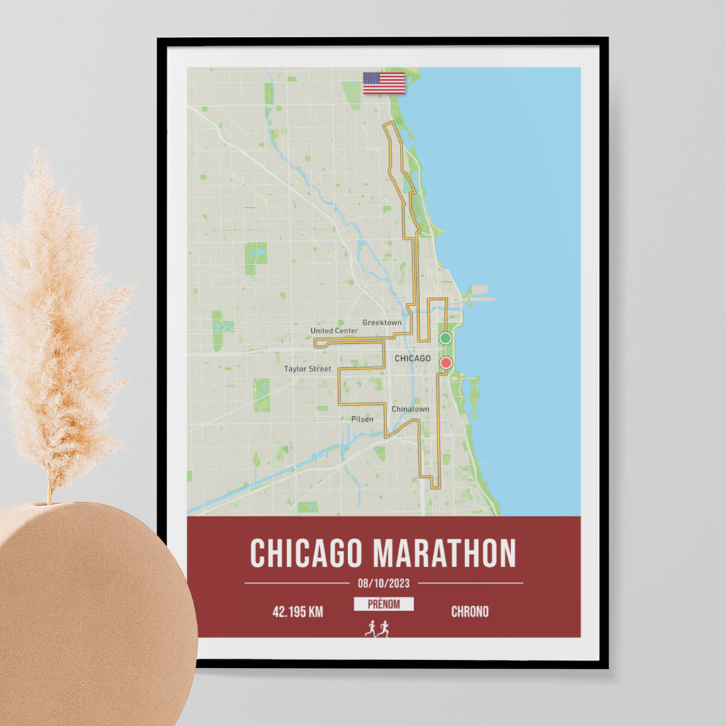 Customizable Chicago Marathon poster
