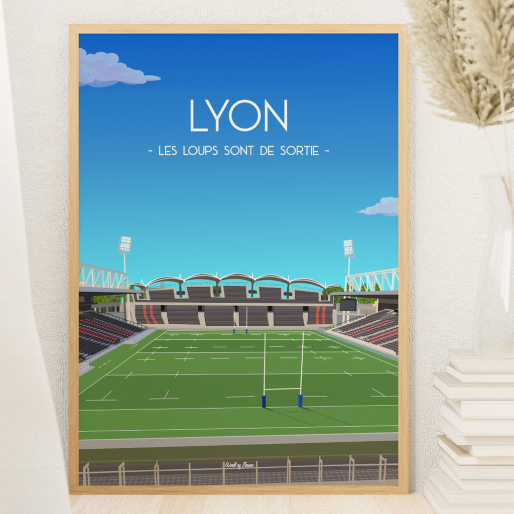 Affiche Lyon rugby - Stade de rugby