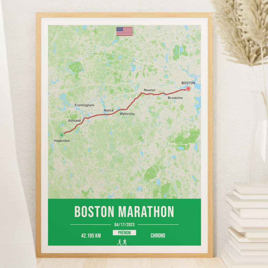 Poster Boston marathon personnalisable 2023