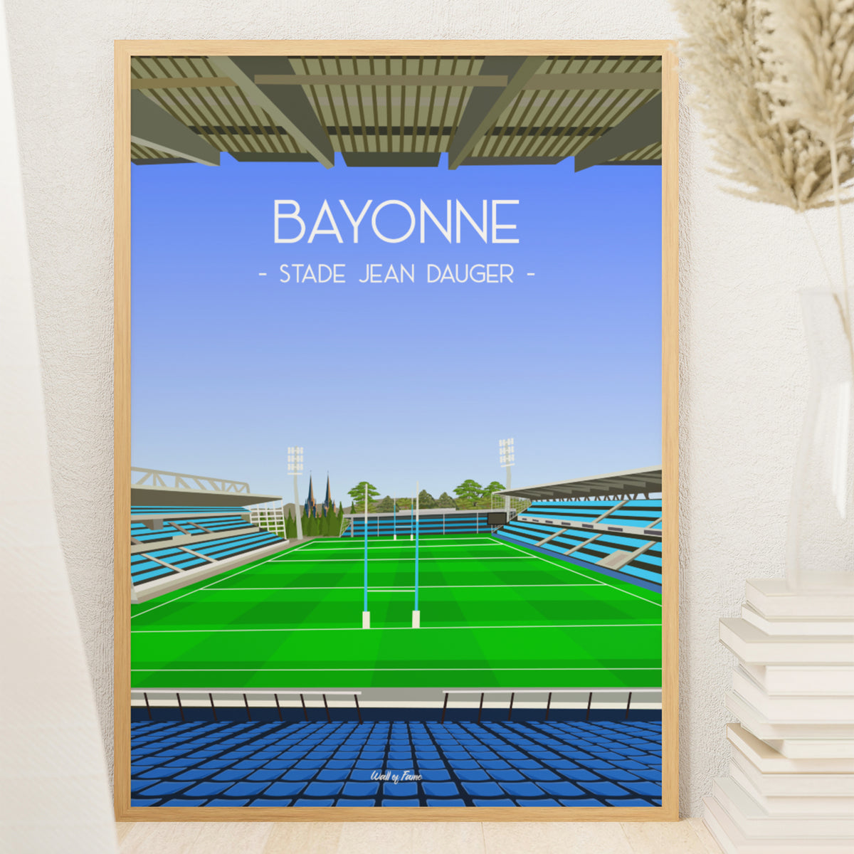 Affiche rugby Bayonne - Stade Jean Dauger