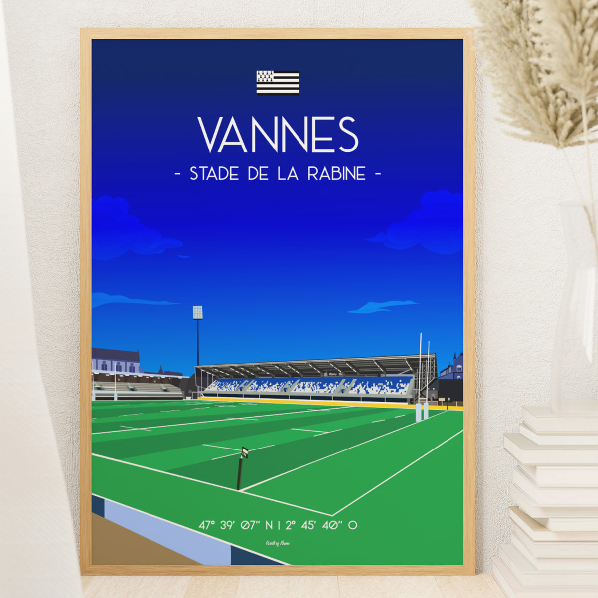 Affiche rugby Vannes - Stade de la Rabine