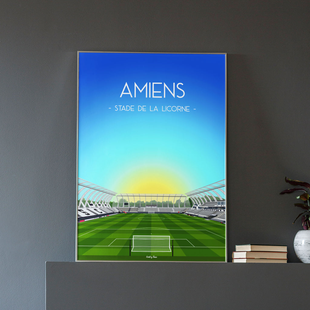 Affiche football Amiens - Stade de la Licorne