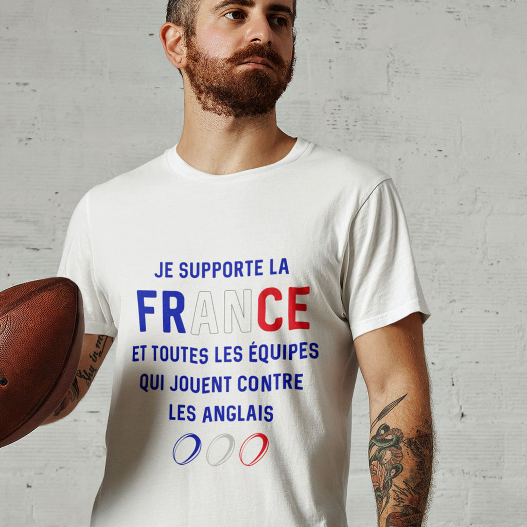 Tshirt Je Supporte la France Rugby - Homme et Femme