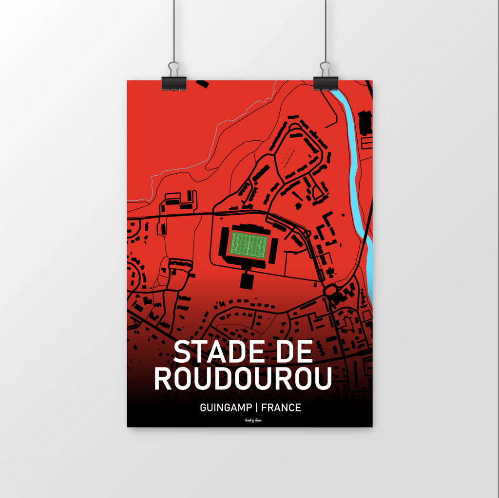 Poster Roudourou Stadium - Guingamp aerial view