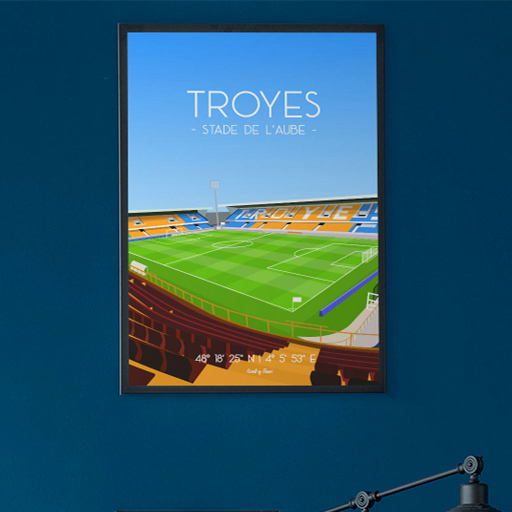 Poster Troyes Football | Affiche ESTAC Stade de l'Aube