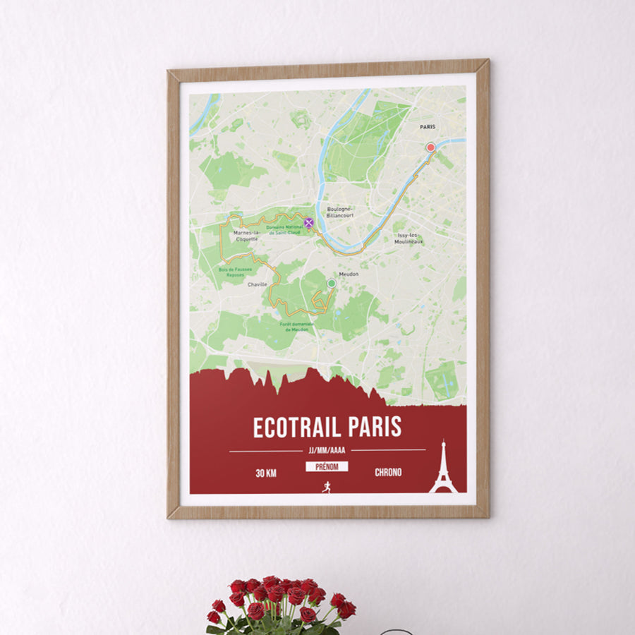 Affiche Ecotrail Paris personnalisable - 30km