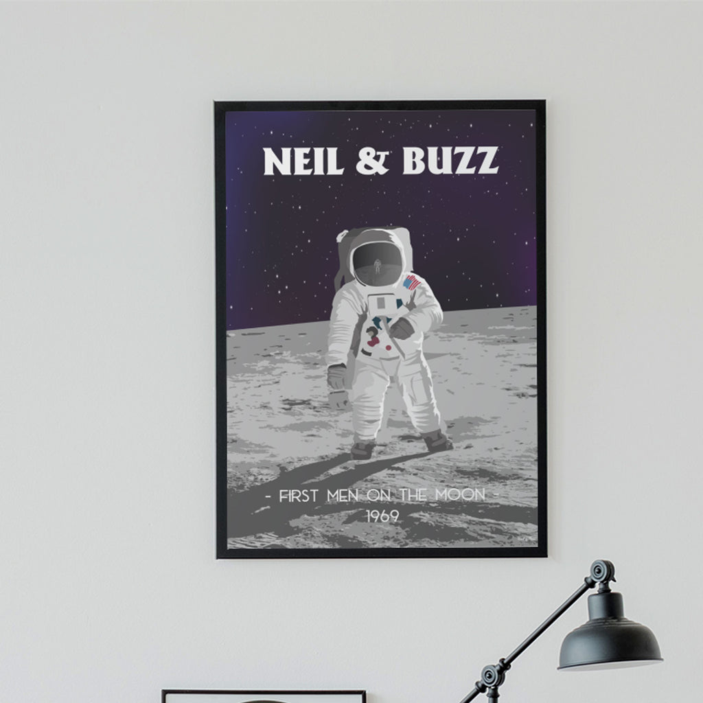 Poster Neil Armstrong et Buzz Aldrin