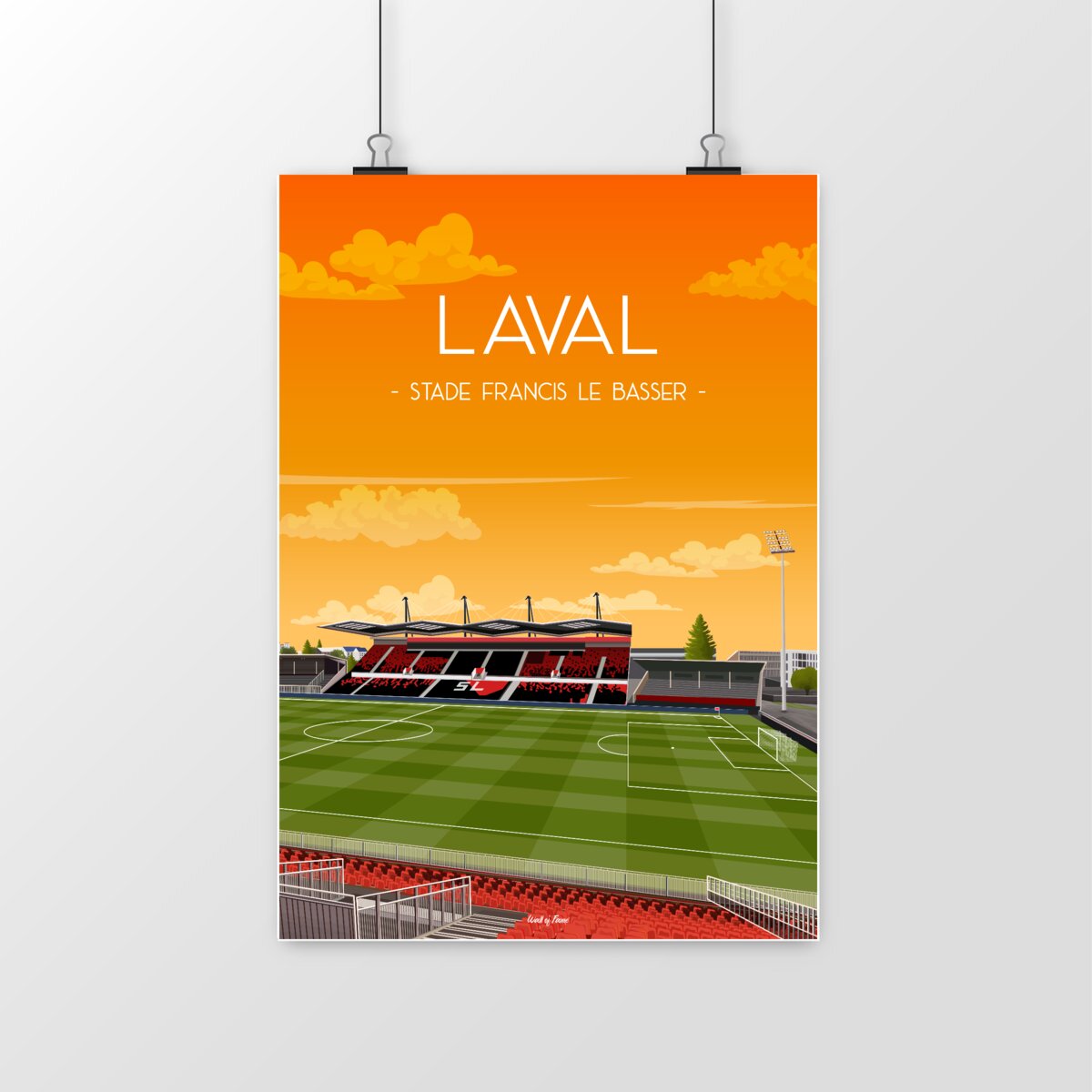 Affiche stade Laval football - Stade Francis Le Basser
