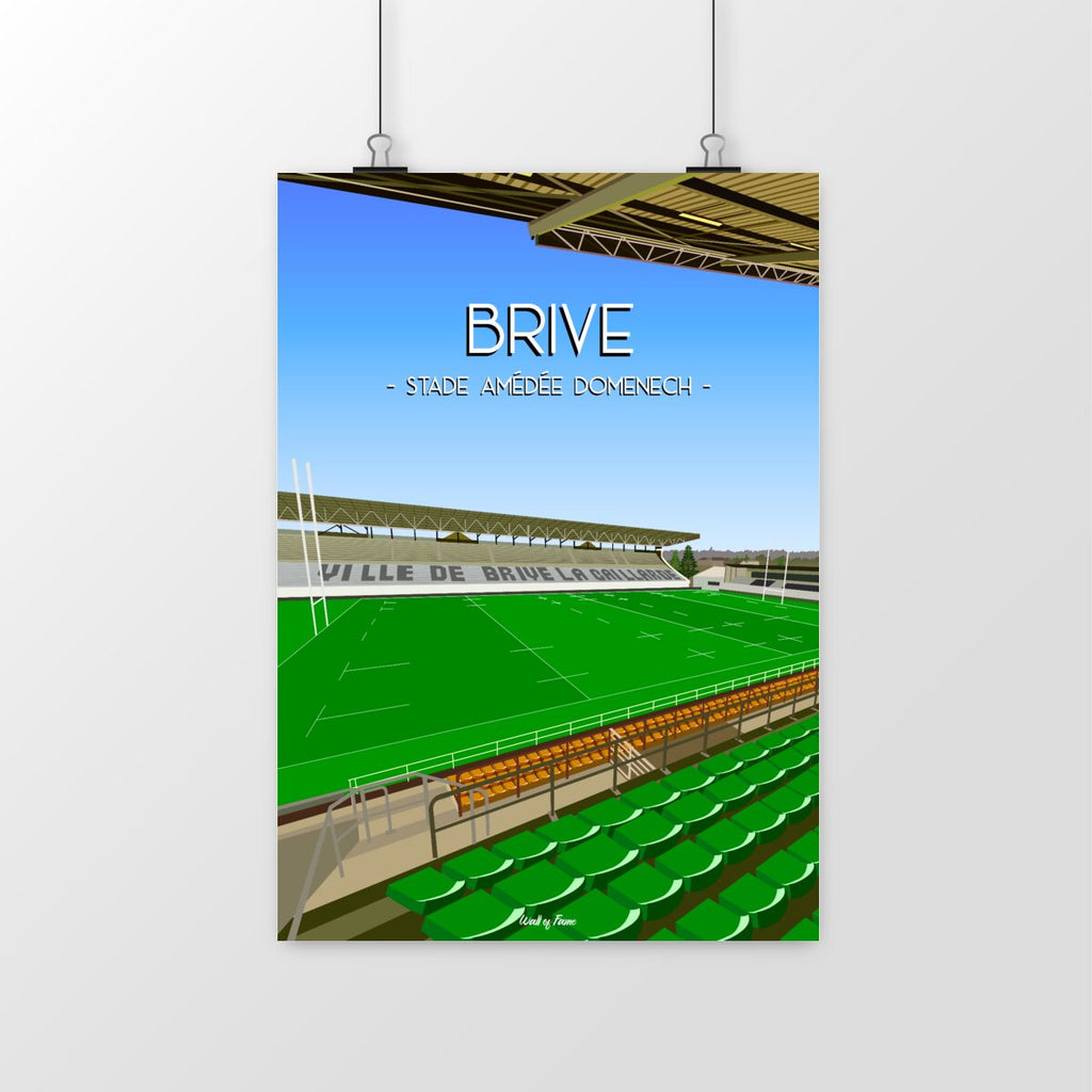 Brive rugby poster - Amédée Domenech stadium